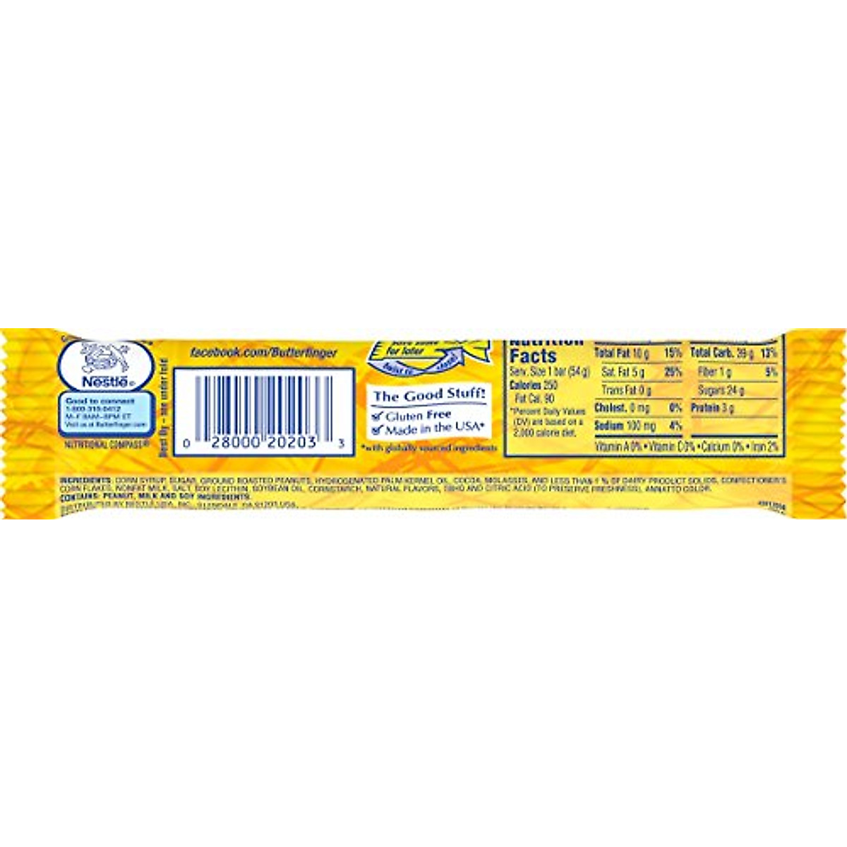 Butterfinger Single, Candy Bars (Pack of 36), 2.14 grams