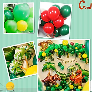 Chanfo Pola Dinosaur Birthday Party Supplies, Dino Balloons for Birthday Party, Dinosaur Birthday Decorations for Kids, Dinosaur Balloon Arch Kit, Dinosaur Themed Decoration with Everything