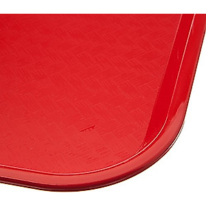 Carlisle FoodService Products Cafe Plastic Fast Food Tray, 14" x 18", Red