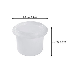 Kichvoe 6pcs Plastic Ice Bucket Ice Making Cup Reusable Shaved Ice Molds Ice Bowl Containers Mold Snow Cone Machine Refillable Making Model with Lid-2.1 * 1.7Inch