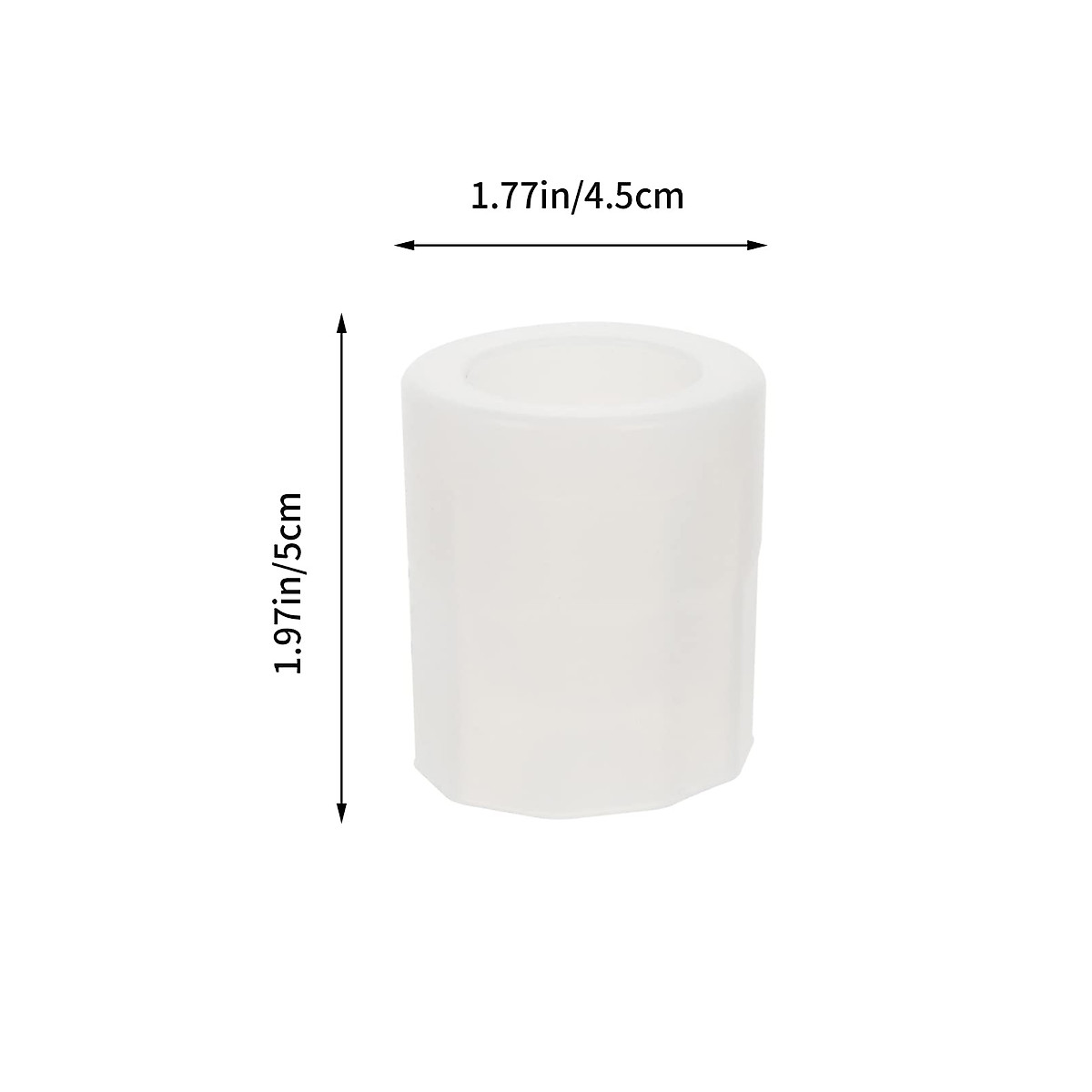 Hemoton Silicone Molds 10Pcs Silicone Shot Glass Mold Glass Ice Cubes Ice Tray Resin Bottle Mold for DIY Cupcake Fondant Ice Cream Desserts Soap Decoration White Resin Molds