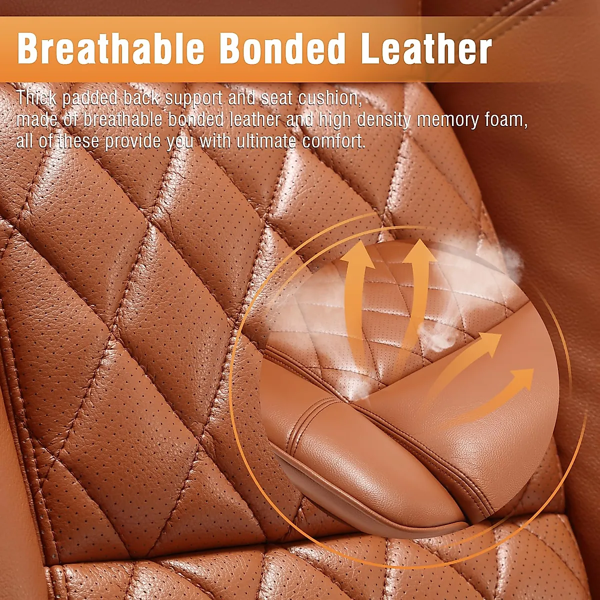 EZAKI High Back Office Chair-Flip-up Arms Executive Computer Desk Chair, Built-in Lumbar Support Thick Padded Adjustable Rock Tension Ergonomic Design for Back Pain