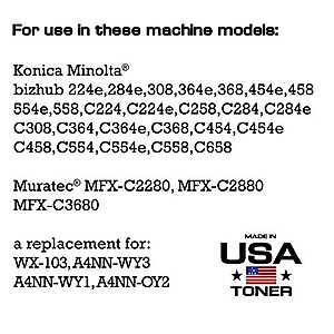 MADE IN USA TONER Compatible Waste Box for Konica Minolta WX-103 (2 Pack)