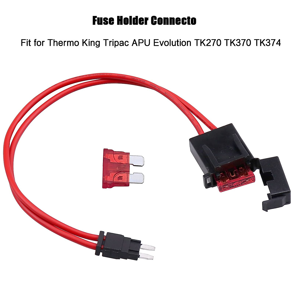 ZOOKOTO 32V 16 AWG Specialized Car Fuse Holder Connector 10A, Low Profile Mini Blade Type Fuse Holder for Mini ATM Fusebox Panels, with 2Pcs 10A Fuses,11.5 Inch