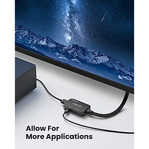 HDMI to RCA Converter, HDMI to RCA Adapter, HDMI to AV 3RCA CVBs Composite Video Audio Converter Adapter for TV Stick/Roku/Apple TV/PC/Laptop/Xbox/HDTV/DVD ( with HDMI Cable & USB Cable)