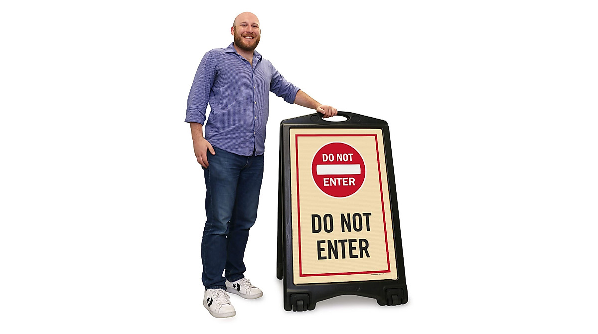 SmartSign Do Not Enter A-Frame Sign Kit - Durable & Portable