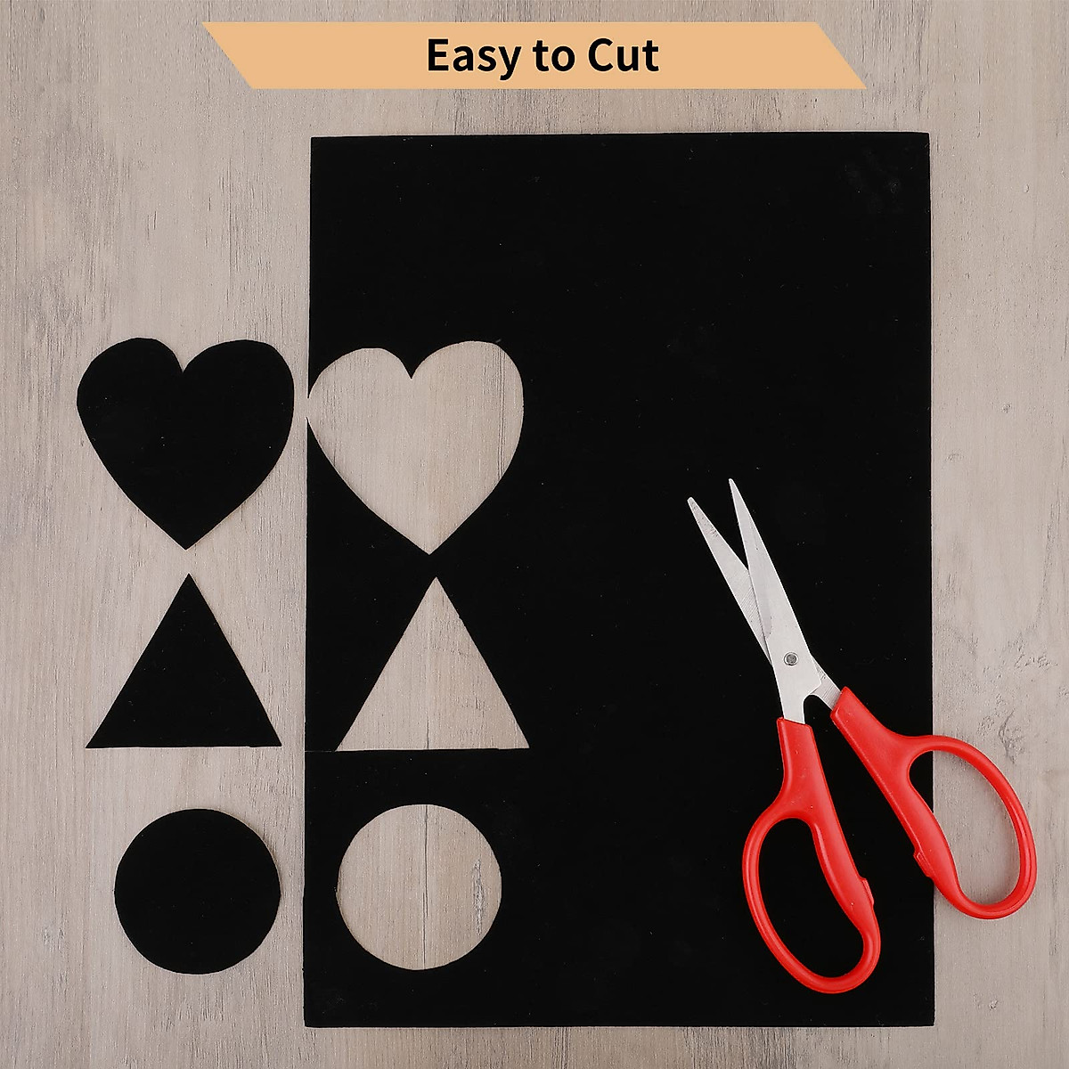 12PCS Black Self Adhesive Felt Sheets Adhesive Back Sheets Sticky Back Felt Fabric Sheets with Adhesive Backing for Sewing DIY Crafts(A4 Size)