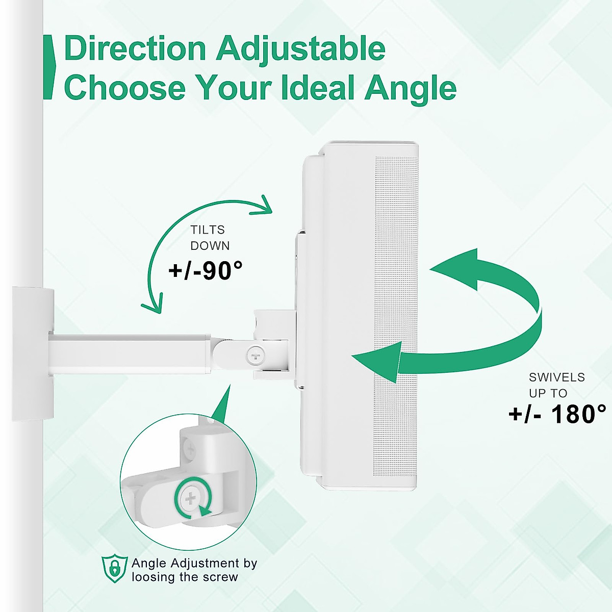 Dinghosen Steel Wall Mount Ceiling Bracket Stand for UB-20 Series II Compatible with Virtually Invisible 300 Lifestyle 600 ST535 ST525 ST520 535III 525III CM520 SoundTouch JC-II AM6-V AM10-V AM10IV