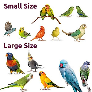 SIMENA Cotton Rope Bird Swing for Bird Cage, Hanging Bird Perch Parrot Toys, Bird Cage Accessories for Medium to Large Birds Including Parakeets, Cockatiels, Conures, etc. (Small (7.5" Yellow)