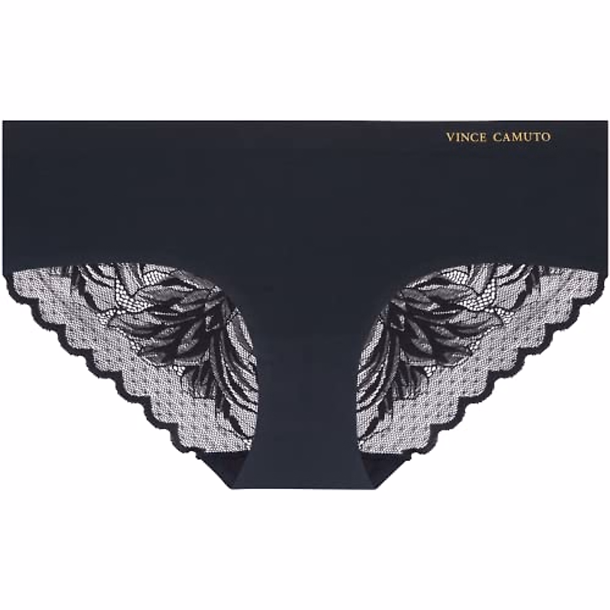 Vince Camuto Women's Underwear ? Seamless Lace Hipster Briefs (3 Pack), Size Medium, Black/Black/Black