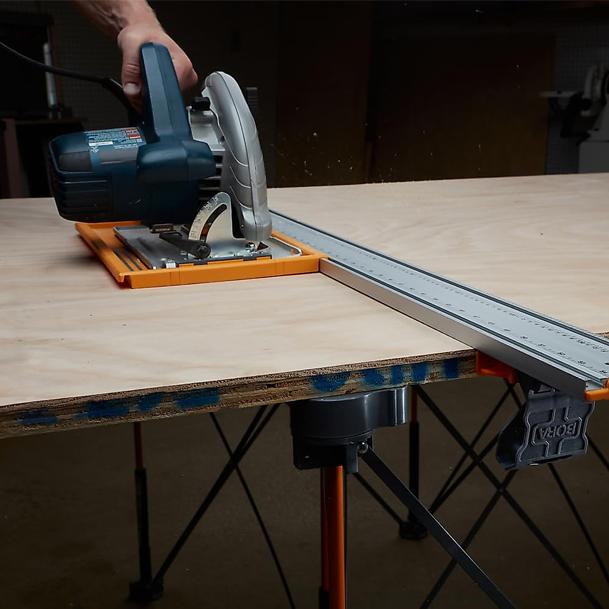 BORA 5-Piece NGX Clamp Edge System Set for Making Precision Cuts, Includes 50-inch Clamp Edge, 50-inch Extension, Pro Saw Plate, Track Clamps, Non-Chip Strip, 544500