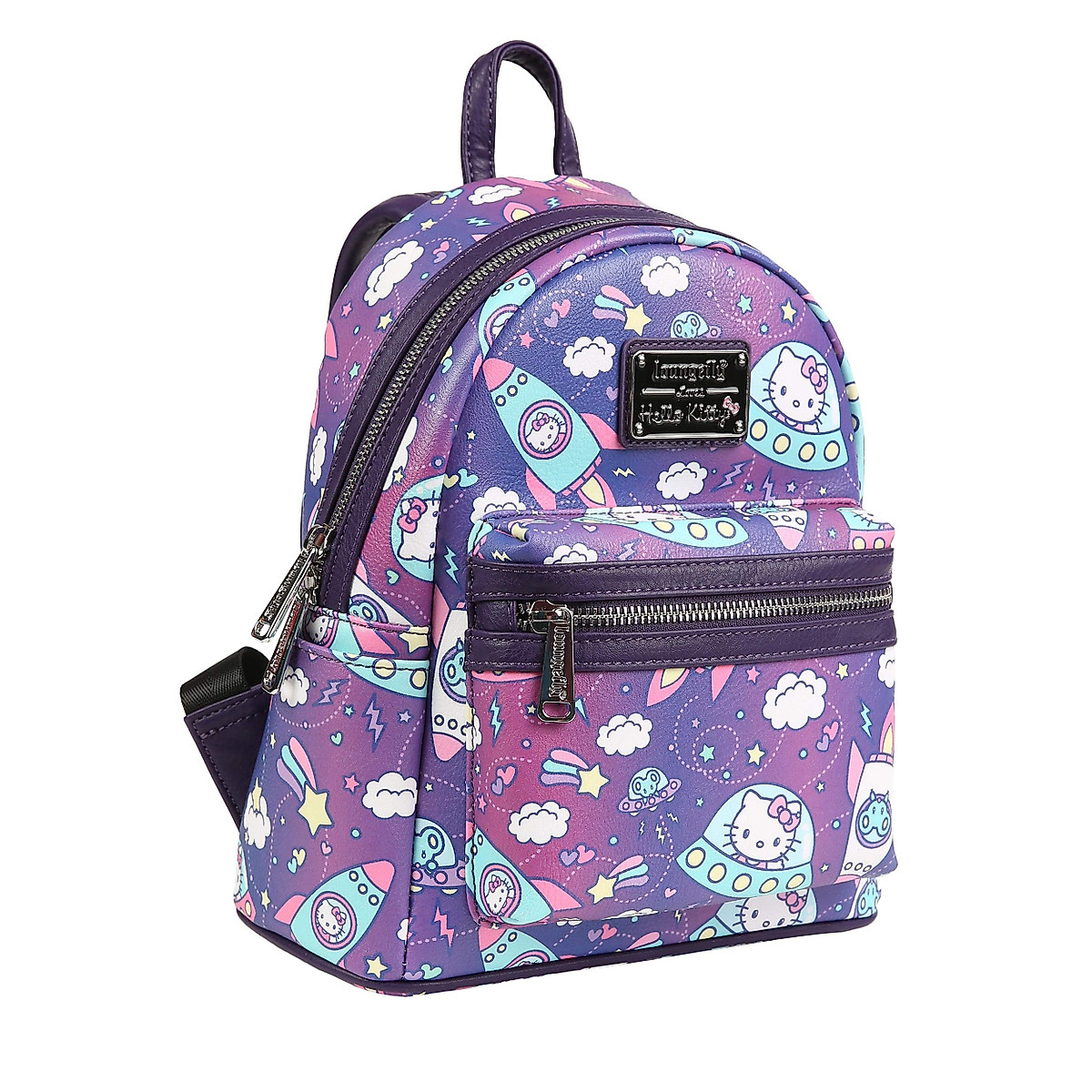 Loungefly Hello Kitty Spaceships Print Mini Backpack Standard