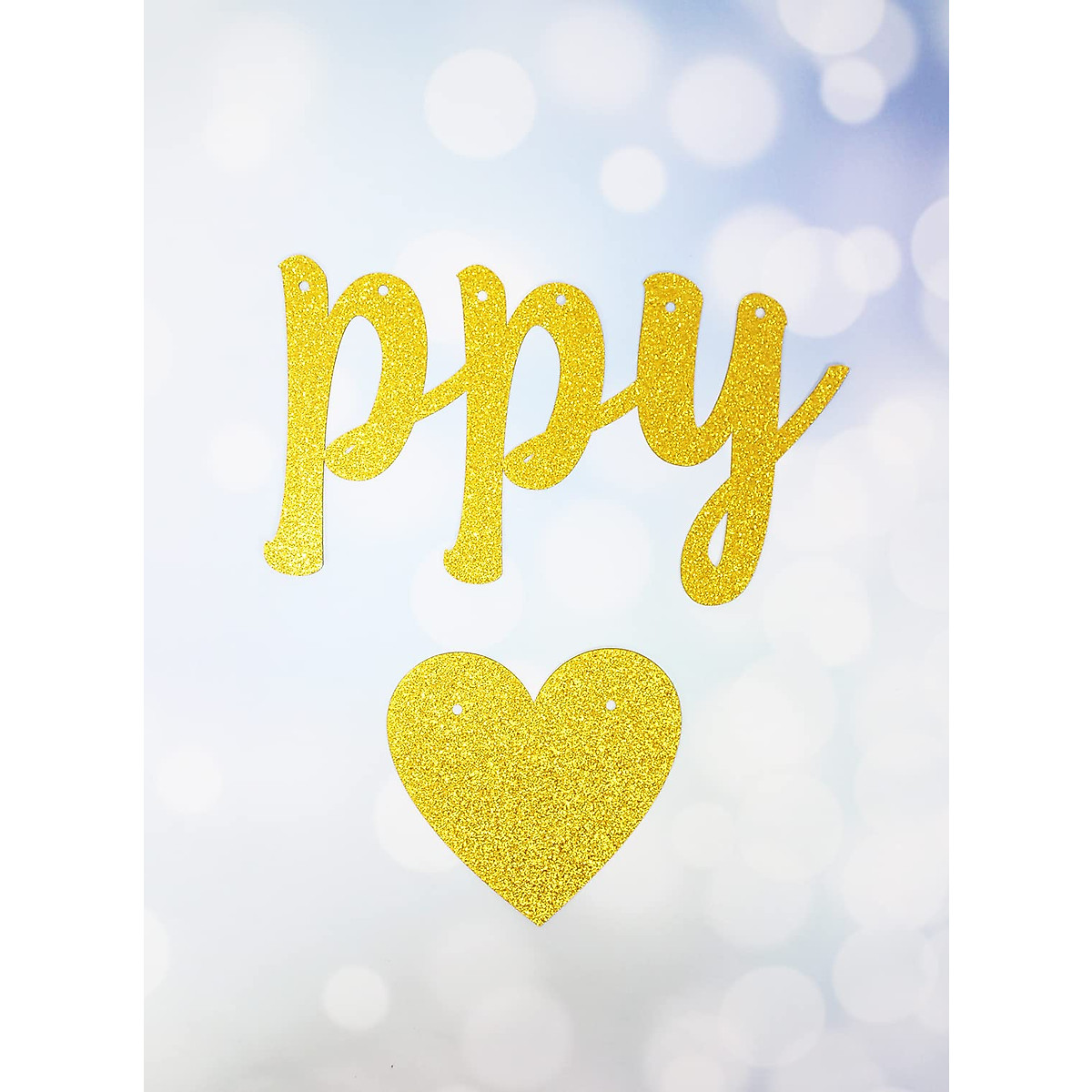 Happy Anniversary Glitter Banner, Bridal Shower, Engagement, Bachelorette,Wedding Announcement Party Photo Props(Gold)