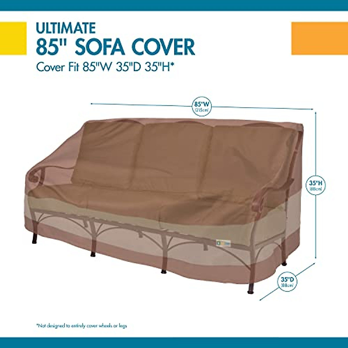 Duck Covers Ultimate Waterproof 87 Inch Patio Loveseat Cover, Patio Furniture Covers