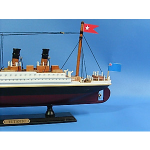 Hampton Nautical RMS Titanic Cruise Ship, 14" , White