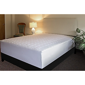 Quilted Fitted Mattress Pad (Twin XL ) Hypoic, Mattress Topper, Stretches up to 18 Inches Deep, by Assure Sleep Collection