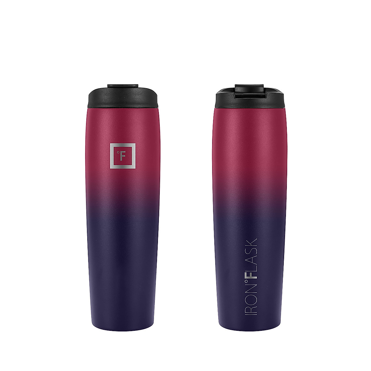 IRON °FLASK Nomad Tumbler - 2 Lids Straw Flip, Vacuum Insulated Stainless Steel Bottle, Double Walled, Drinking Cup, Thermos Coffee Travel Mug, Water - Mothers Day Gifts for Mom - Dark Rainbow, 28 Oz