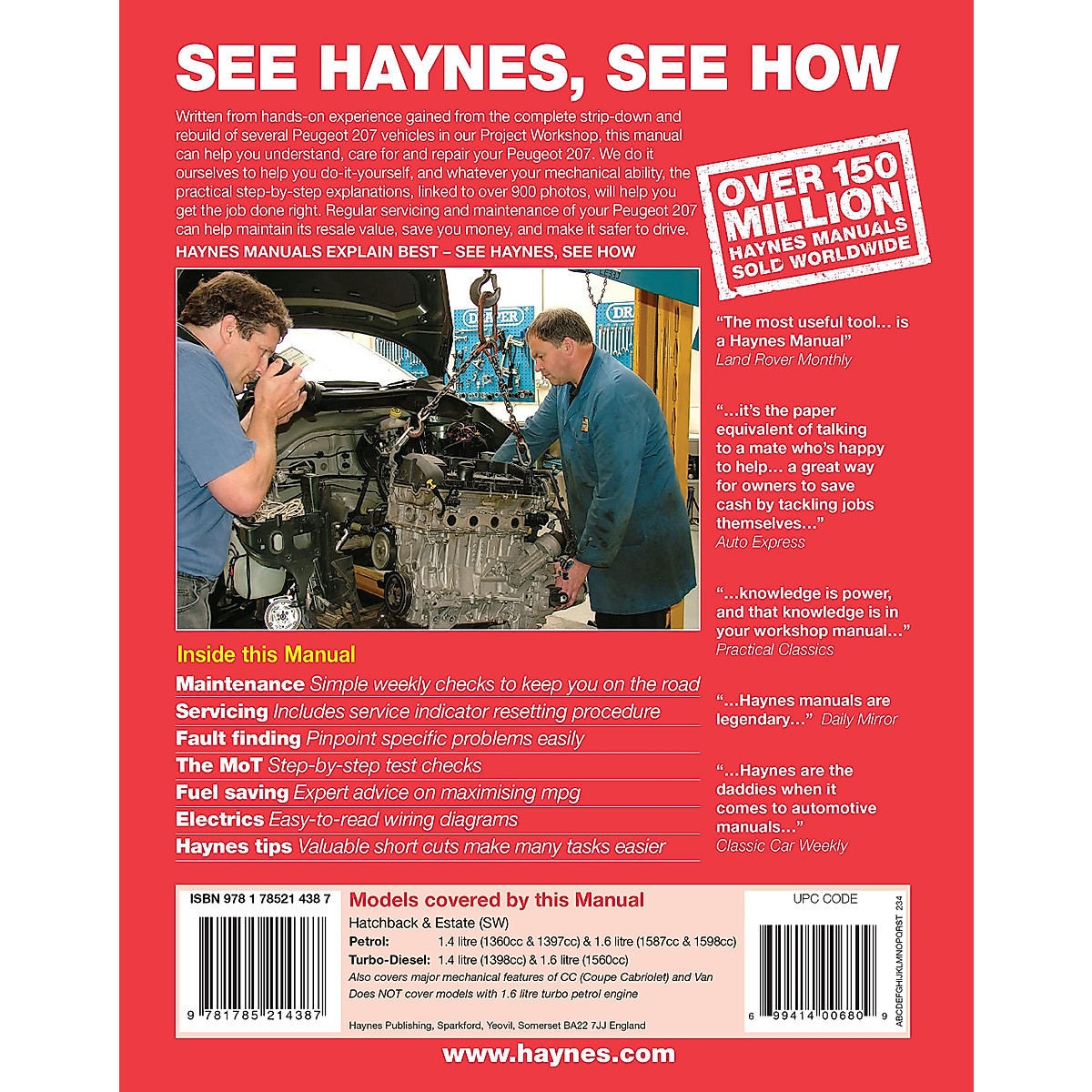 Peugeot 207 Petrol & Diesel 06 - 13 Haynes Repair Manual (Paperback)