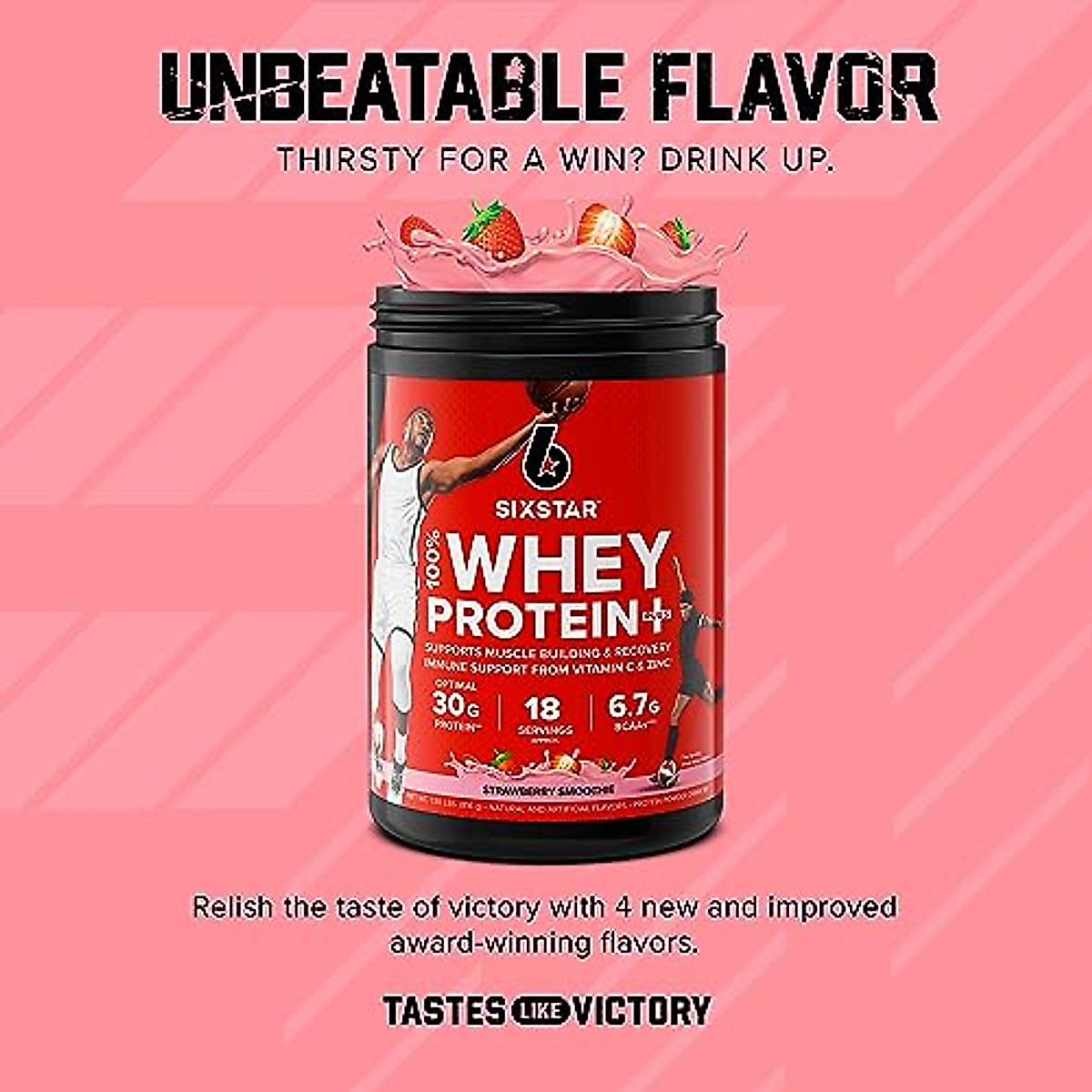 Six Star Elite Series 100% Whey Protein Plus Strawberry Smoothie 1.8lbs US