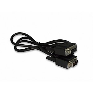YCS basics Black 3 Foot DB9 9 Pin Serial / RS232 Male/Female Extension Cable