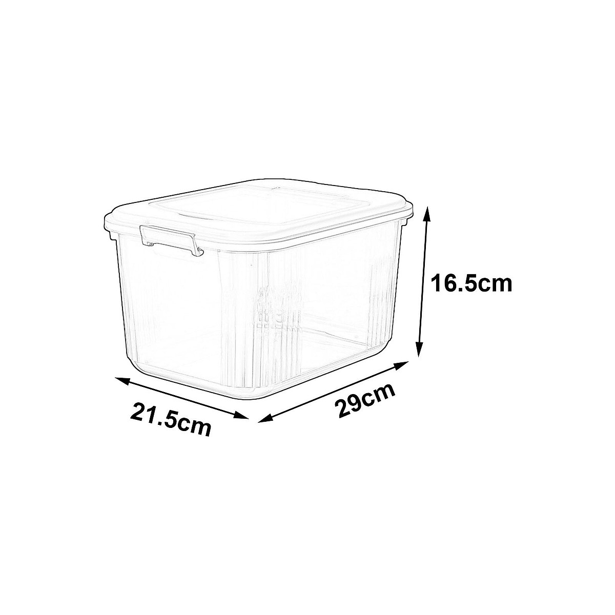 Fenteer Grain Rice Storage Container, Large Sealed Grain Container with Measuring Cup Rice Storage Bin for Nuts Rice, 7.5KG Blue