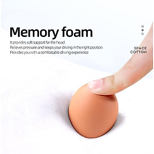 TAIKOO Car Headrest Pillow for Volvo XC90 XC60 S90 V90 XC40 S60 V60 Accessories Premium Interior Accessories Headrest Support for Driver or Front Passenger Seat (Black 1 pcs)