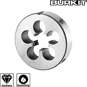 Burkit 5/8"-24 UNEF Round Threading Die, 5/8 x 24 UNEF Machine Thread Die Right Hand