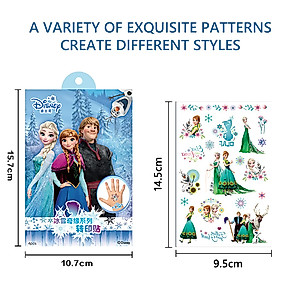 GODSON Princess Tattoos 4sheets Fake Temporary Tattoos for Kids Women Adults Party Favors Birthday Decorations, 4 Count (Pack of 1)