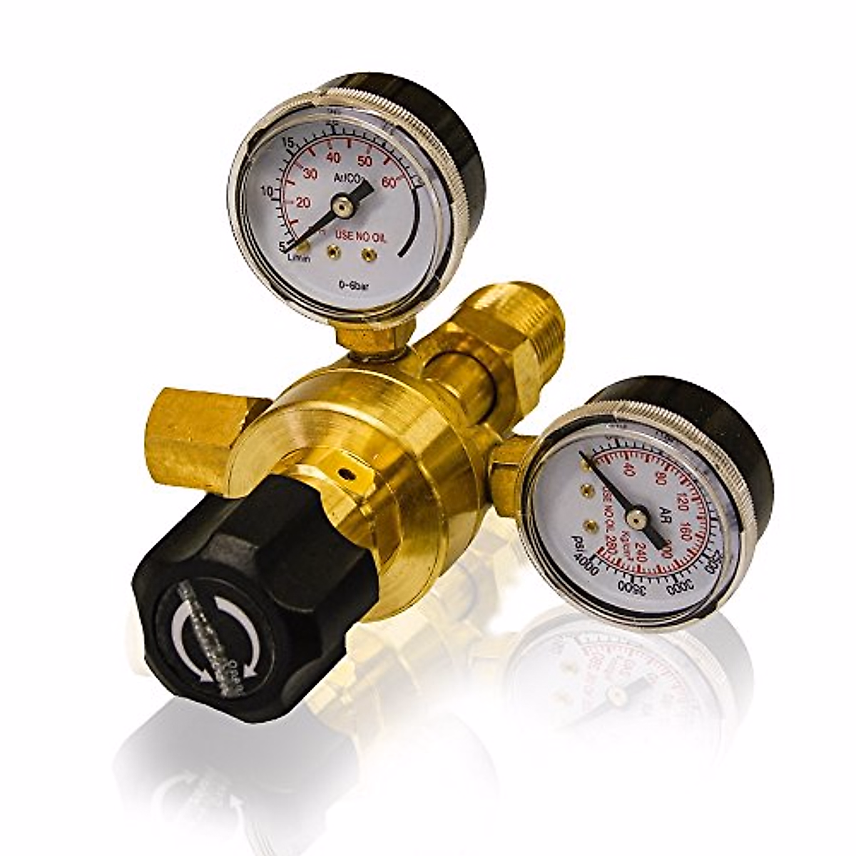 LOTOS Argon CO2 Flow Meter Welding Welder Regulator Gauge Gas Welder Gas Regulator (for LOTOS MIG140 MIG175 Tig200 TIG200DC Welder) (AR04)