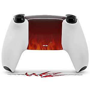 WraptorSkinz Skin Wrap compatible with Sony PS5 DualSense Controller Fire on Black (CONTROLLER NOT INCLUDED)