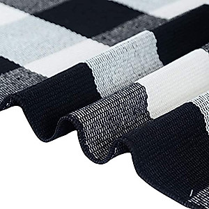 Carvapet Buffalo Checkered Area Rug Black White Checkered Carpet Buffalo Plaid Rugs 36x51 Inch Runner Indoor and Outdoor Welcome Doormat for Entryway,Porch, Kitchen, Bathroom