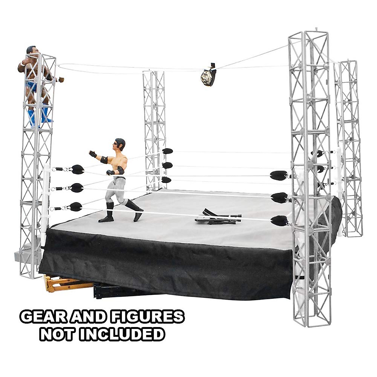 Wrestling Ring for Action Figures & Highwire War Playset