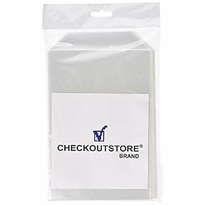 100 CheckOutStore® Clear Storage Pockets (5 5/8 x 8 1/2)