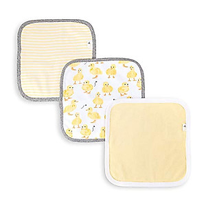 Burt's Bees Baby Washcloths, Absorbent Knit Terry, Super Soft 100% Organic Cotton