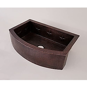 Copper Farmhouse Round Apron Kitchen Sink Stars Design