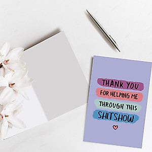 Funny Thank You Card for Women Men, Thank You for Supporting Me Card, Humor Appreciation Card for Coworker Friends Family Members
