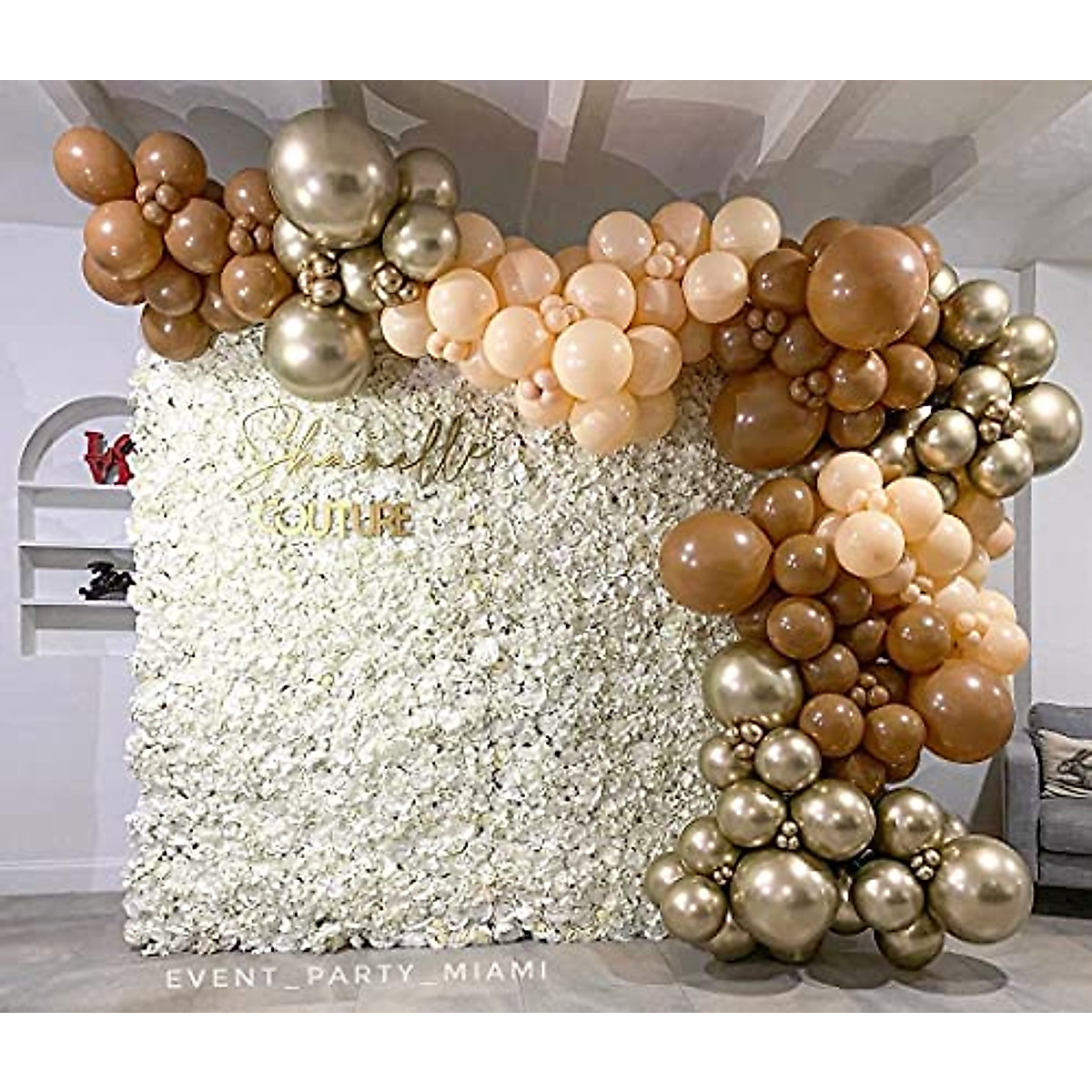 204pcs 10inch /5inch/ 18inch Skin and Coffee Latex Balloon for Birthday Party Decoration Baby Shower Wedding Ceremony Balloon Anniversary Decorations Arch Balloon Tower (coffee)