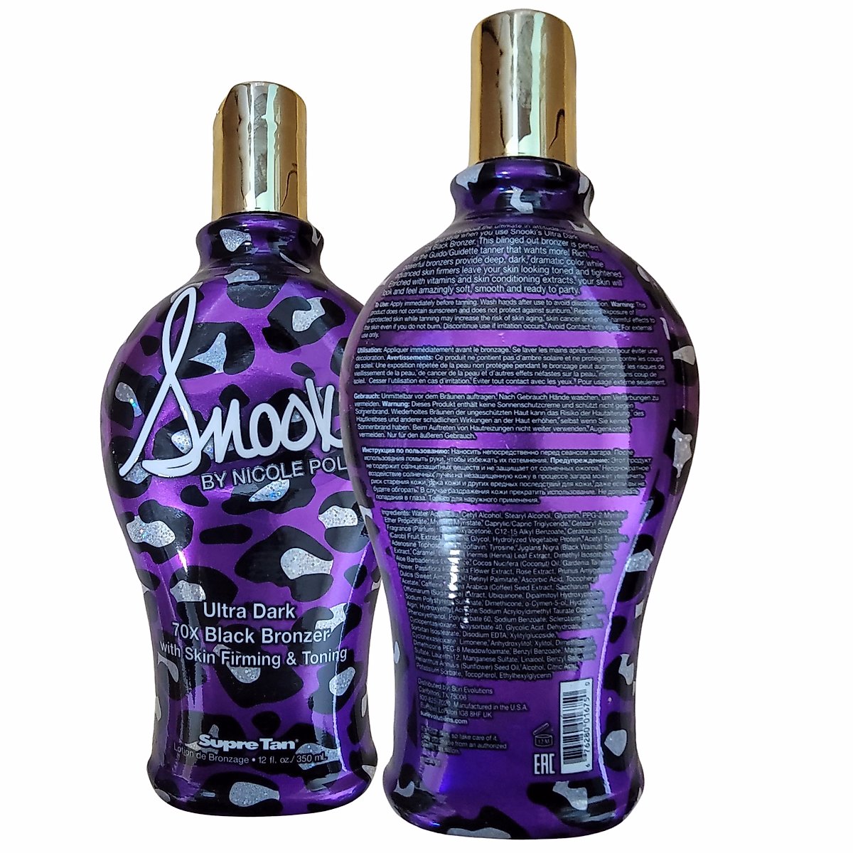 Supre - Snooki Ultra Dark 70X Black Bronzer w/ Skin Firm & Toning - 12 fl oz