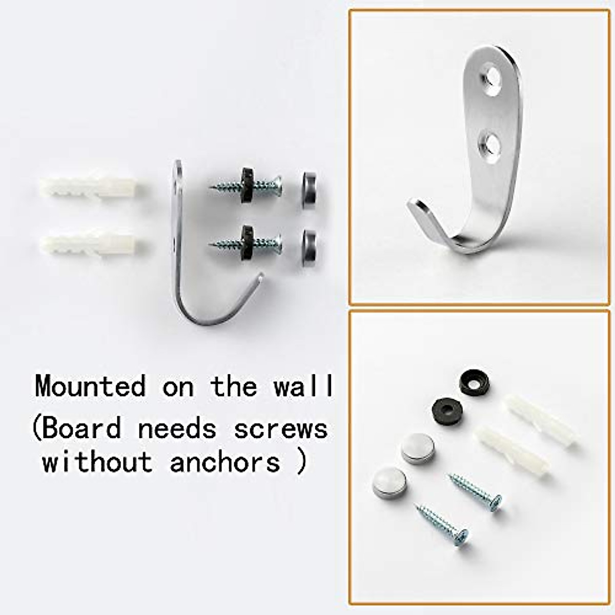 Hooks for Wall Mounted Hanging Heavy Duty Wall Hooks,Stainless Steel Hooks for Coats,Towels Fit for Bathroom Kitchen4sets