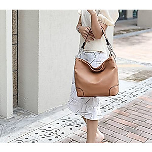 MKF Hobo Purses for Women – Soft PU Leather Handbag Slouchy Womens Hobo Shoulder bag – Fashion Top Handle Pocketbook Black