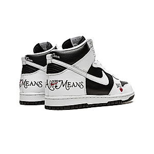 Nike Mens SB Dunk High DN3741 002 Supreme - by Any Means - White/Black - Size 10