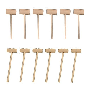 20pcs Wooden Hammer Kidcraft Playset Cajas Para Fresas Con Chocolate Wood Tools Seafood Crab Crackers Seafood Hammer Wood Beat Wood Mallet Food Mallet Household Bench