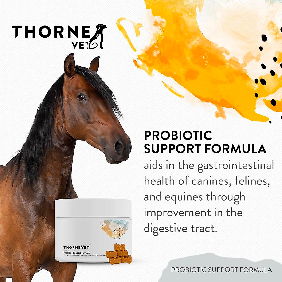 ThorneVET Probiotic Support Formula – Gastrointestinal Support for Dogs, Cats & Horses 60 Soft Chews