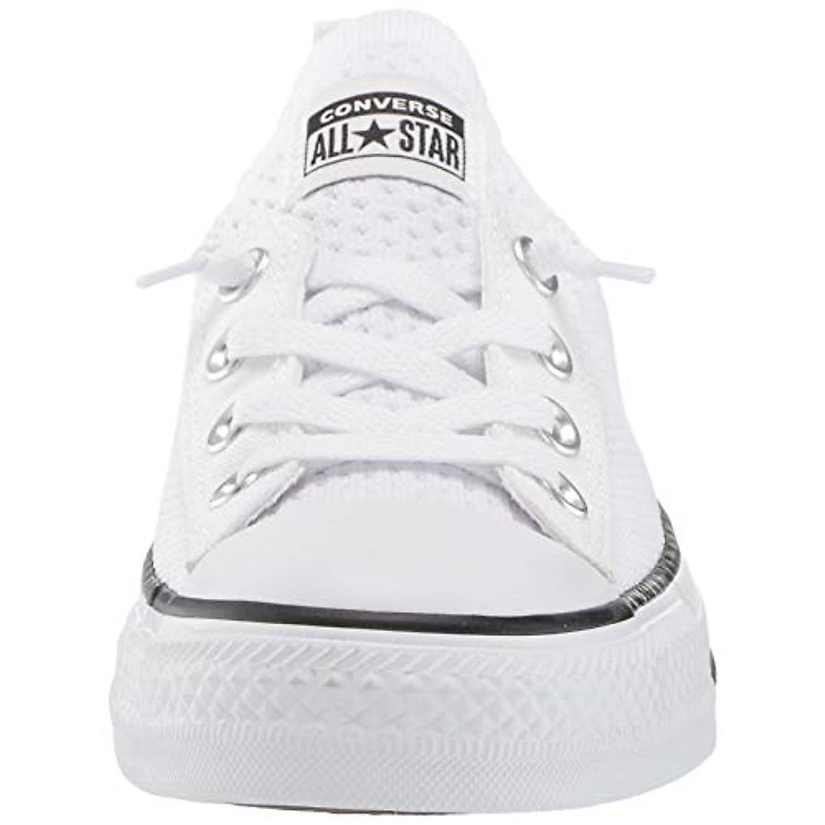 Converse Women's Women's Chuck Taylor All Star Shoreline Knit Slip On Shoe, White/Black/White, 9.5 M US
