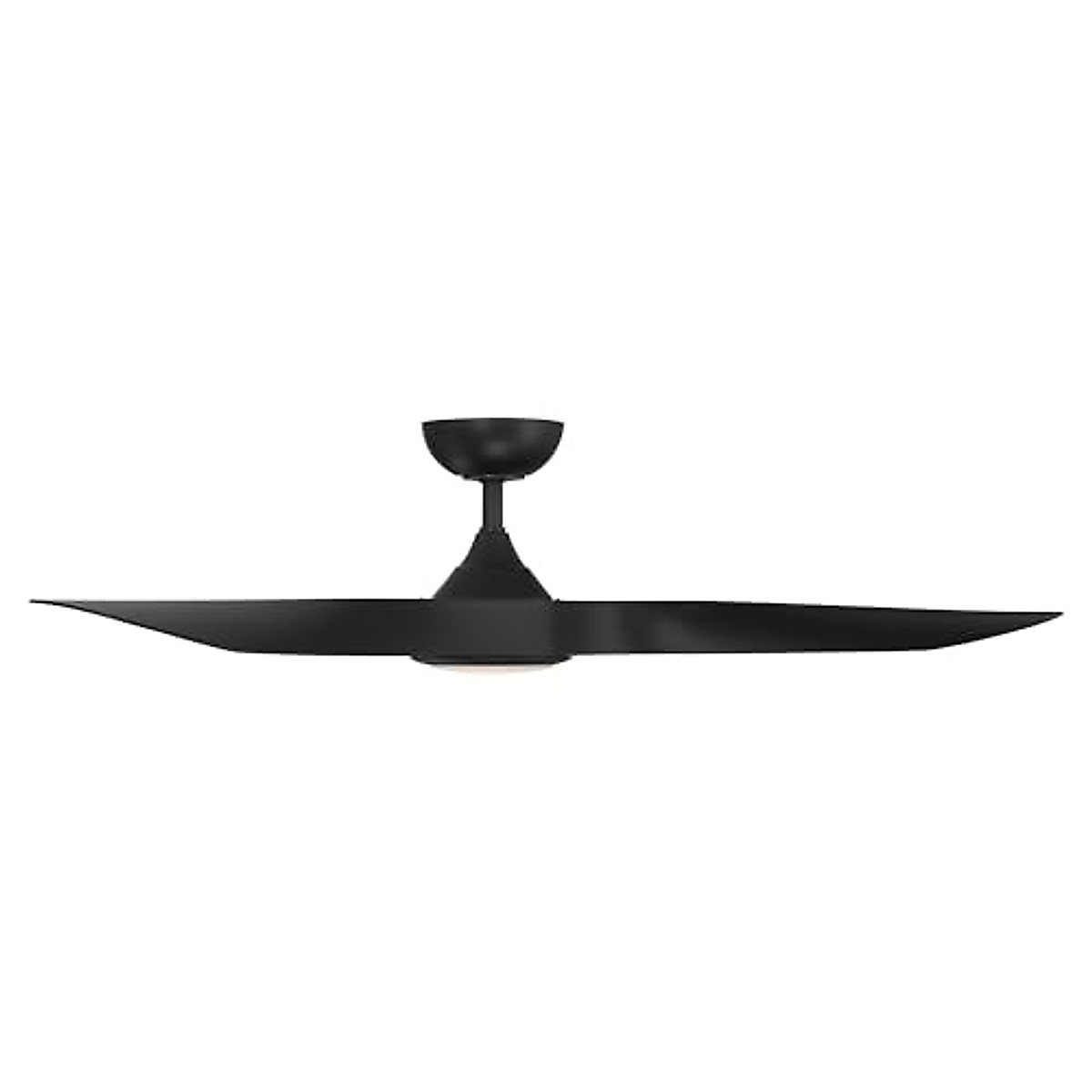 WAC Smart Fans Swirl Indoor and Outdoor 3-Blade Smart Home Ceiling Fan 54in Matte Black with 3000K LED Light Kit and Remote Control works with Alexa and iOS or Android App