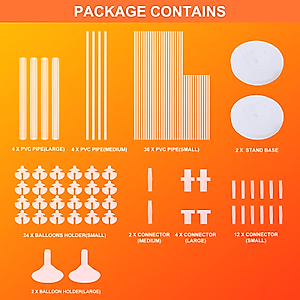 KATBUU 2 Sets of Balloon Stand Kit - 62in Balloon Stands with Base, Balloon Sticks, Decorations for Party Birthday Wedding Baby Shower Gender Reveal Graduation