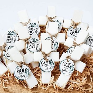 Otuuz 24 Pcs Cross Soap Baptism Favors Baby Baptism Favor Scented Soap Favors Baby Shower Favors Christening Favors Communion Favor for Guests Party Wedding Birthday Gift Bridal