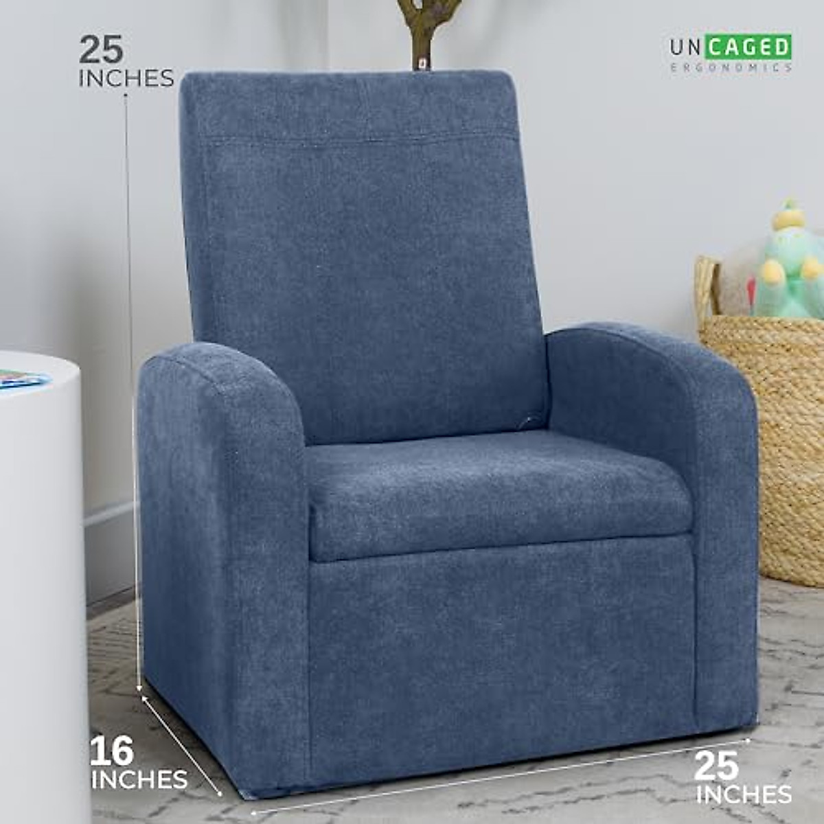 STASH Kids Sofa Chair, Toddler Sofa Chair w/Storage Toddler Fold Out Chair Foldable Couch for Kids upto 200lbs Toddler Chairs, Comfy Kids Lounge Chair