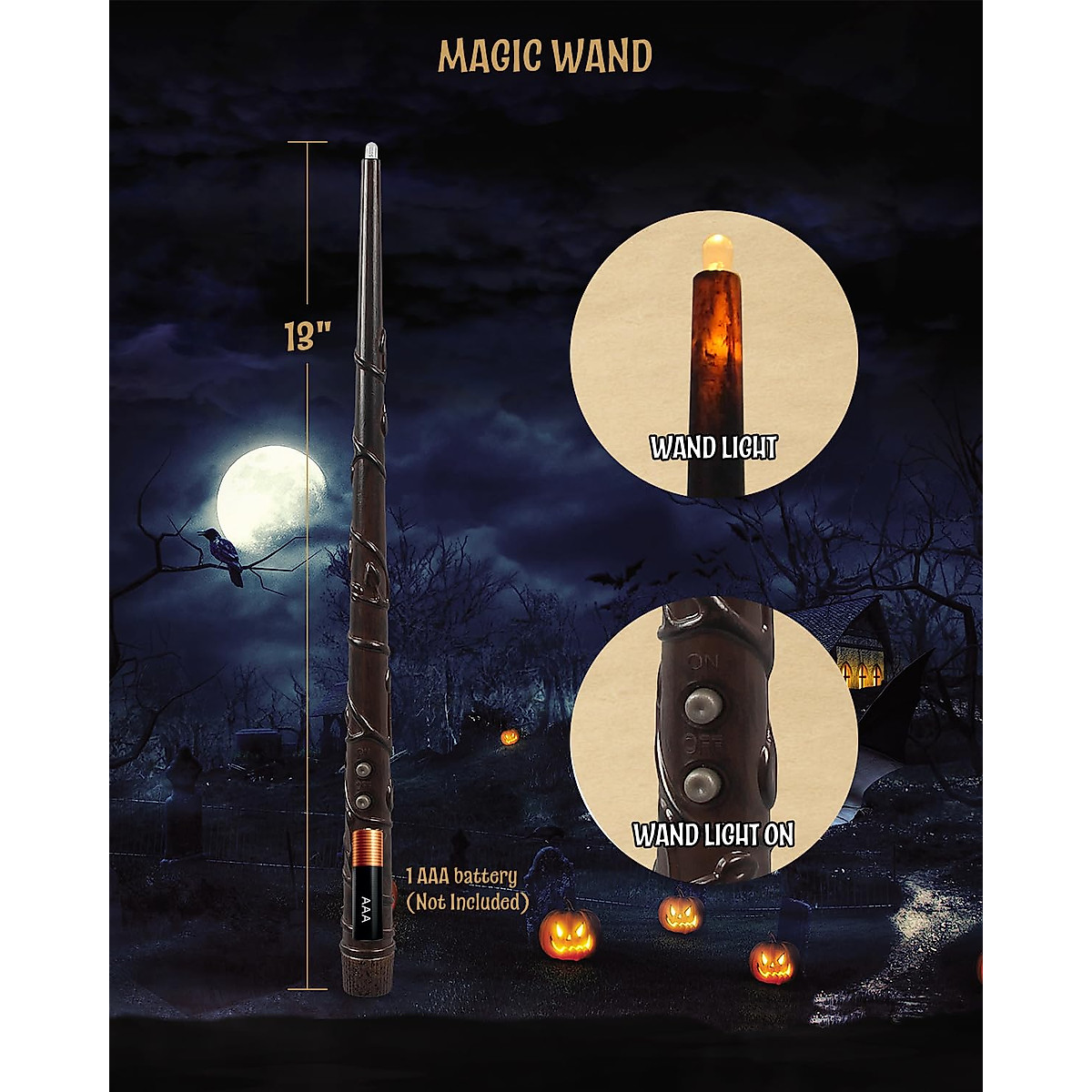 Bomivix 20pcs Christmas Decorations Flameless LED Floating Candles with Magic Wand Remote - Floating Hanging Home Decorations for a Spooky Atmosphere-Perfect for Festive Home Display