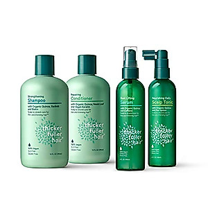 Thicker Fuller Hair, Strengthening Shampoo, Green, 12 Fl Oz